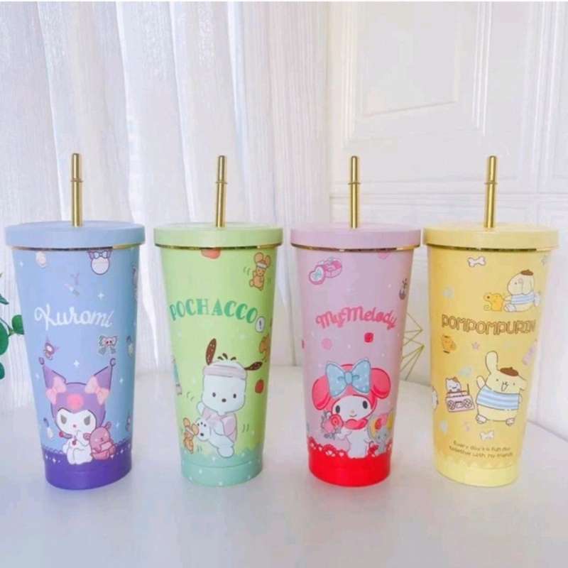 Jual TUMBLER STAINLESS SANRIO KUROMI MY MELODY CINNAMOROLL BADTZ MARU POMPOMPURIN GELAS STAINLIS ...