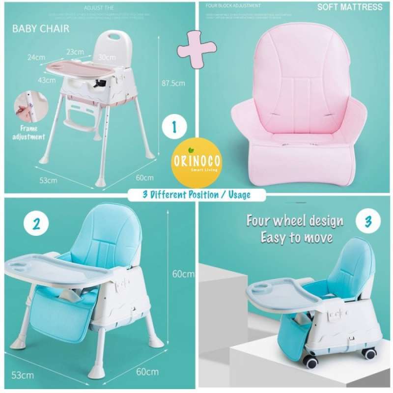 Promo SALE BABY CHAIR SEAT SCOOTER BOOSTER + MATRAS BUSA 3IN1 - 3 WARNA ...