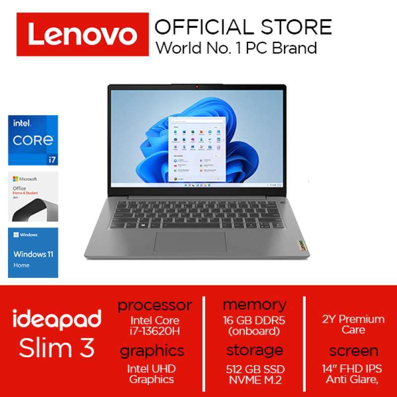 Promo Lenovo IdeaPad Slim 3 14IRH8 Core i7-13620H 16GB 512GB W11 OHS ...