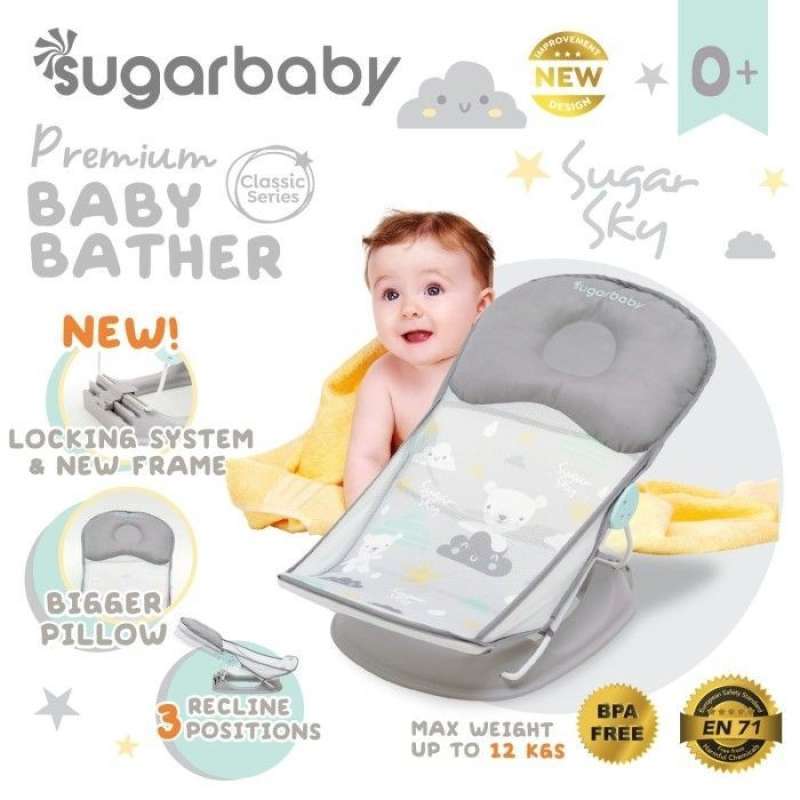 Promo Sugar Baby Premium Baby Bather | Bangku Jaring Tempat Mandi Bayi ...