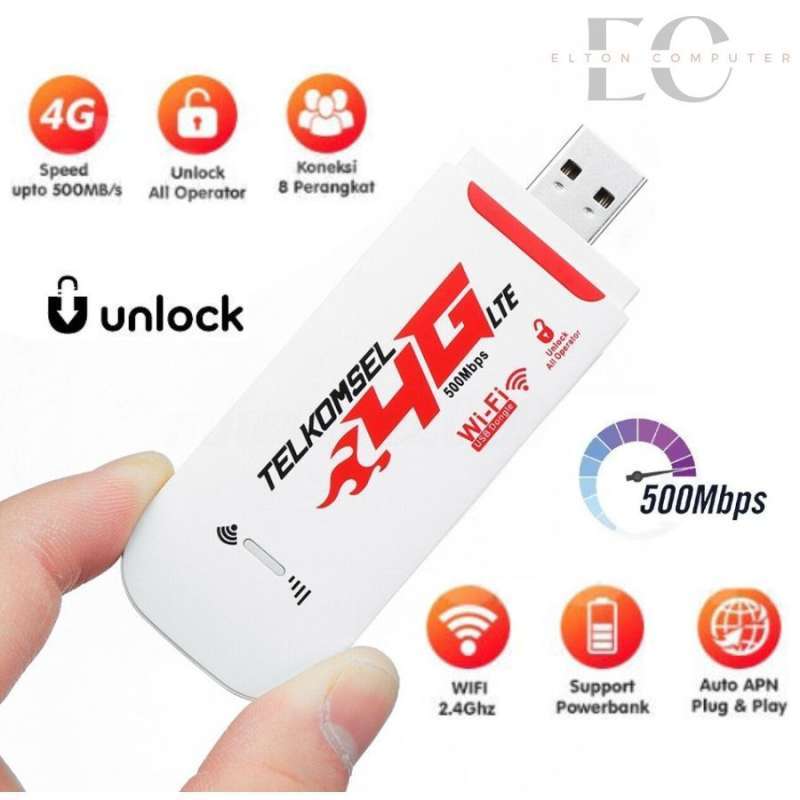 Jual 500Mbps 4G Portable Mobile WiFi USB / Modem Telkomsel 4G LTE ...