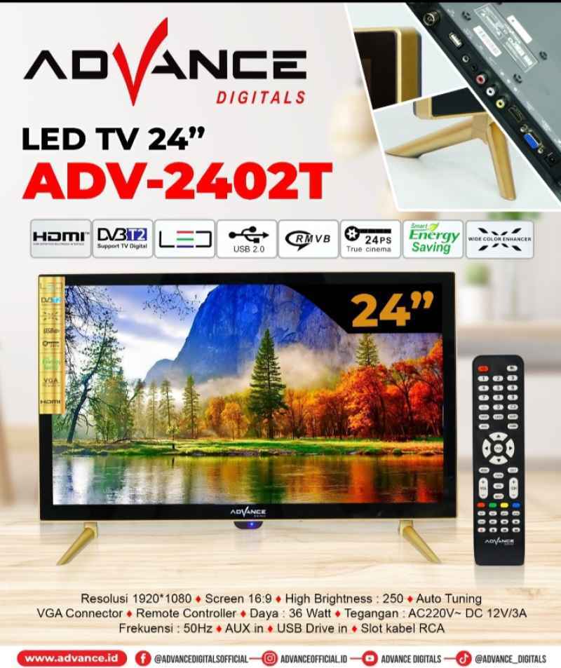 Promo Advance Led Tv 24 Inch Adv-2402t Diskon 10% Di Seller Toko Loteng Jaya - Toko Loteng Jaya ...
