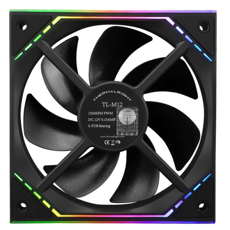 Jual THERMALRIGHT TL-M12 BLACK ARGB 120mm 12cm PWM FAN (BULK PACKAGE) di Seller BerlianCom ...