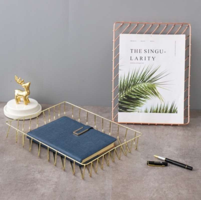 Jual Paper Holder Rose Gold / Gold Tray Tempat Kertas Hvs Dokumen ...