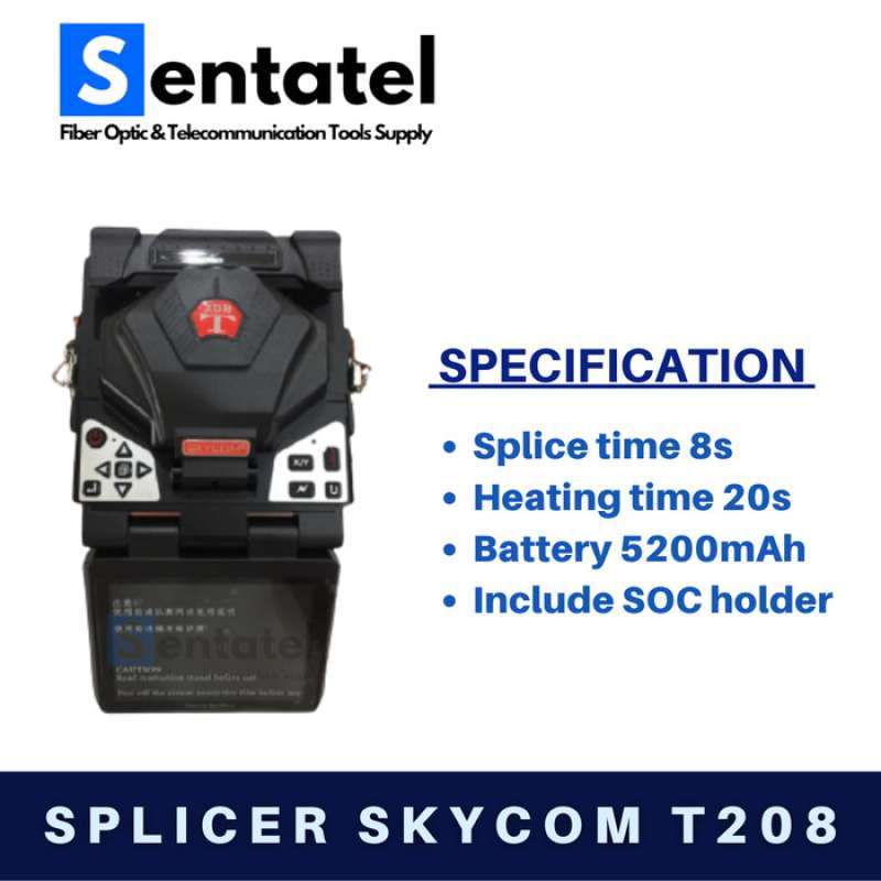 Promo Skycom T208 Splicer T208 Skycom Fusion Splicer Splicing Splising Diskon 9% di Seller SAFKA ...
