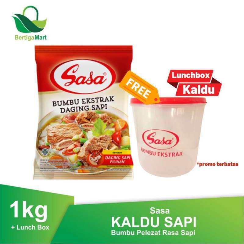 Jual Kaldu Pelezat Rasa Sapi Sasa 1 kg - + Lunchbox di Seller ...
