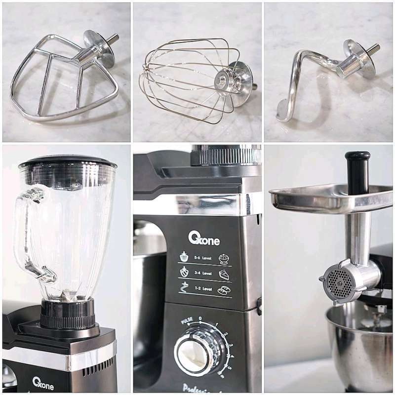 Jual Oxone Ox 857 Professional 3 In 1 Standing Mixer 5 Liter 1200 Watt ...