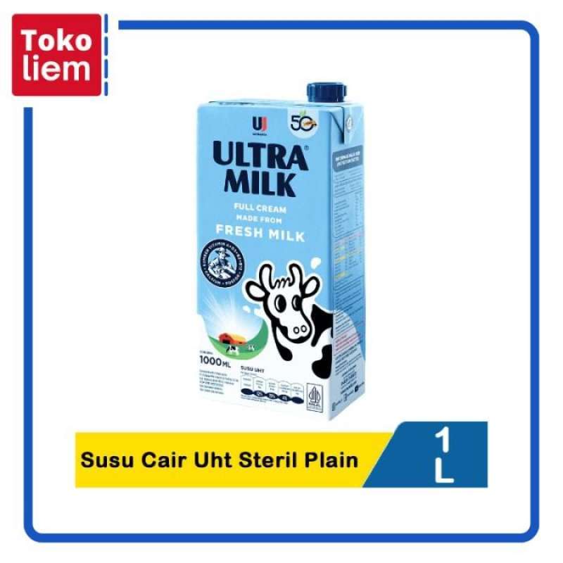 Jual Ultra Susu Cair Uht Steril Plain 1000ml Di Seller Toko Liem ...