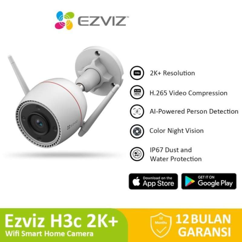 Jual Ezviz H3c 4mp Color Night Vision 2k Ip Cam Outdoor Kamera Cctv Di ...