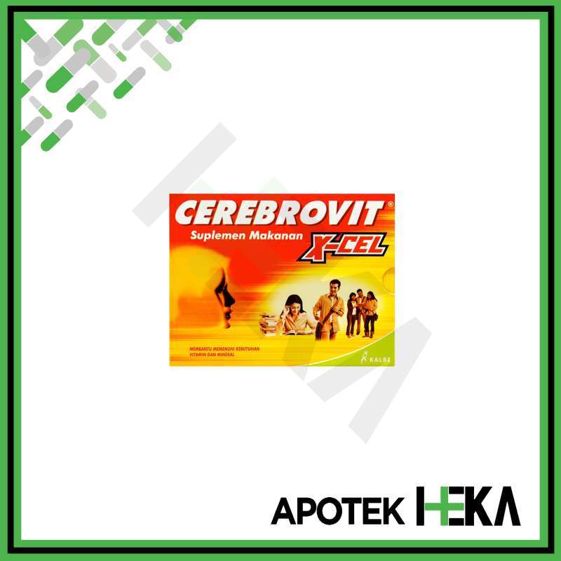 Jual Cerebrovit X-Cel Excel Suplemen Makanan isi 10 Kapsul di Seller ...