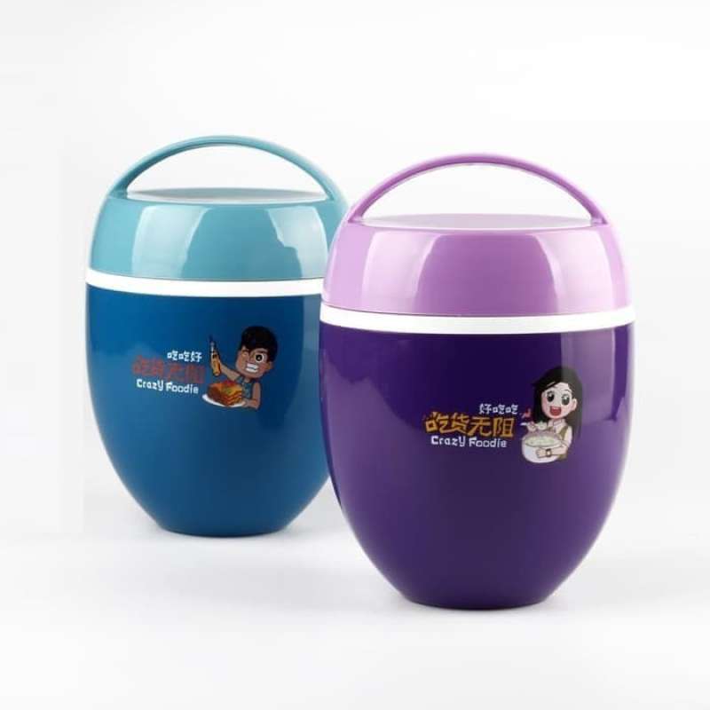 Promo Lunchbox Yooyee 604 Purple Blue Rice Bowl - Kotak Bekal Bento ...