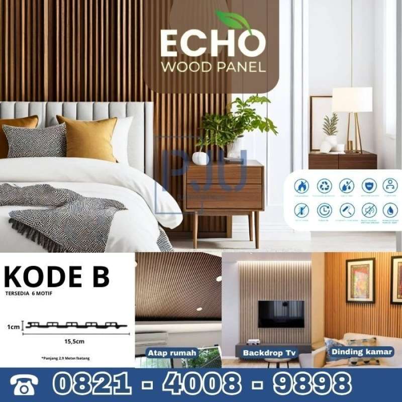 Promo Wall Panel Wpc / Kisi Kisi Wallpanel / Wpc Panel Echo Kode B Diskon 50% Di Seller ...