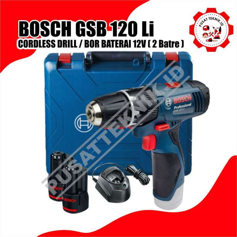 Jual Bosch Gsb 120-li Cordless Impact Drill Bor Tembok Baterai Gsb 120 ...