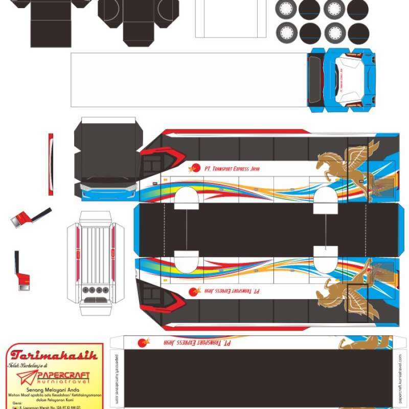 Promo pola papercraft bus transport express jaya sr3 Diskon 9% di ...