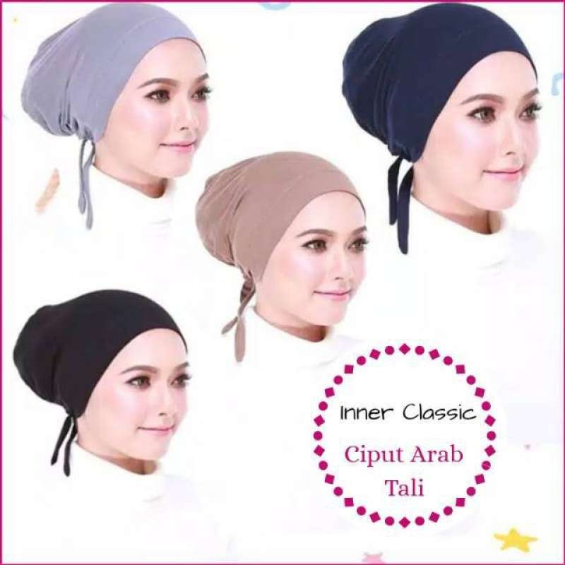 Promo AliMaMa - CIPUT KEYZA - Inner Turki Ciput Arab Basic Hijab Cepol Kaos Tali Premium Polos ...