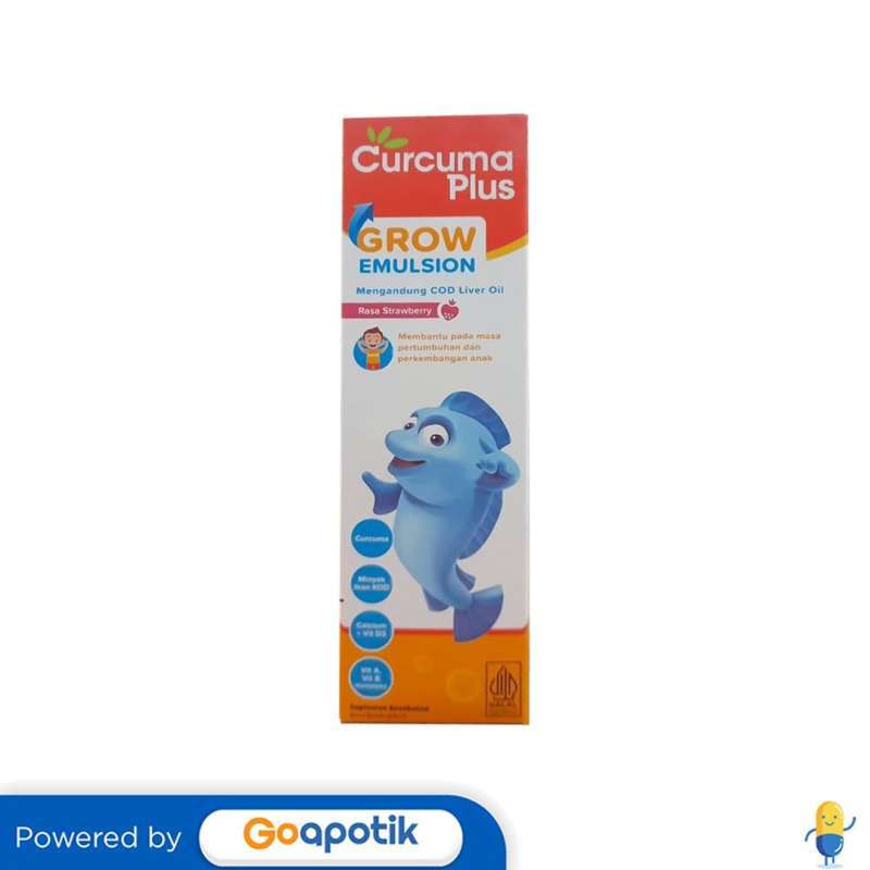 Jual CURCUMA PLUS EMULSION GROW RASA STRAWBERRY SIRUP 200 ML di Seller ...