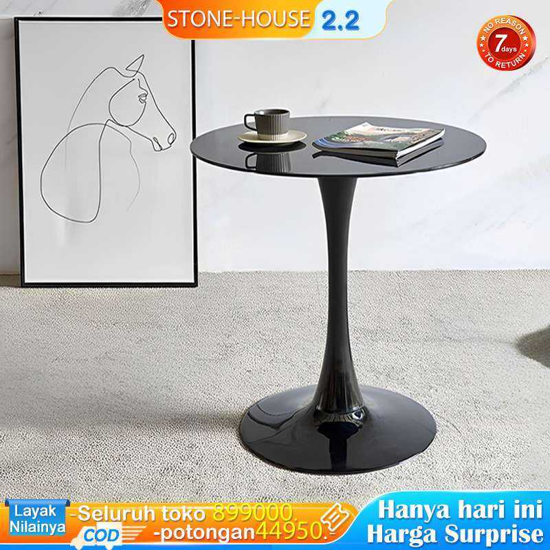 Promo Meja Bulat Modern 80CM Meja Makan Diskon 52% di Seller RMJ ...