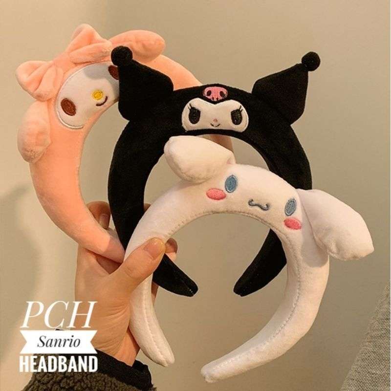 Jual Pch Bando Sanrio Fluffy 3d / Bando Pompompurin / Bando Kuromi ...