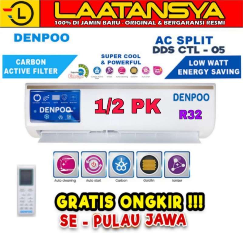 Promo Ac Split Denpoo Pendingin Ruangan 1/2 Pk Unit Only Saja Dds 05 Ctl Terbaru - PLUS PASANG ...