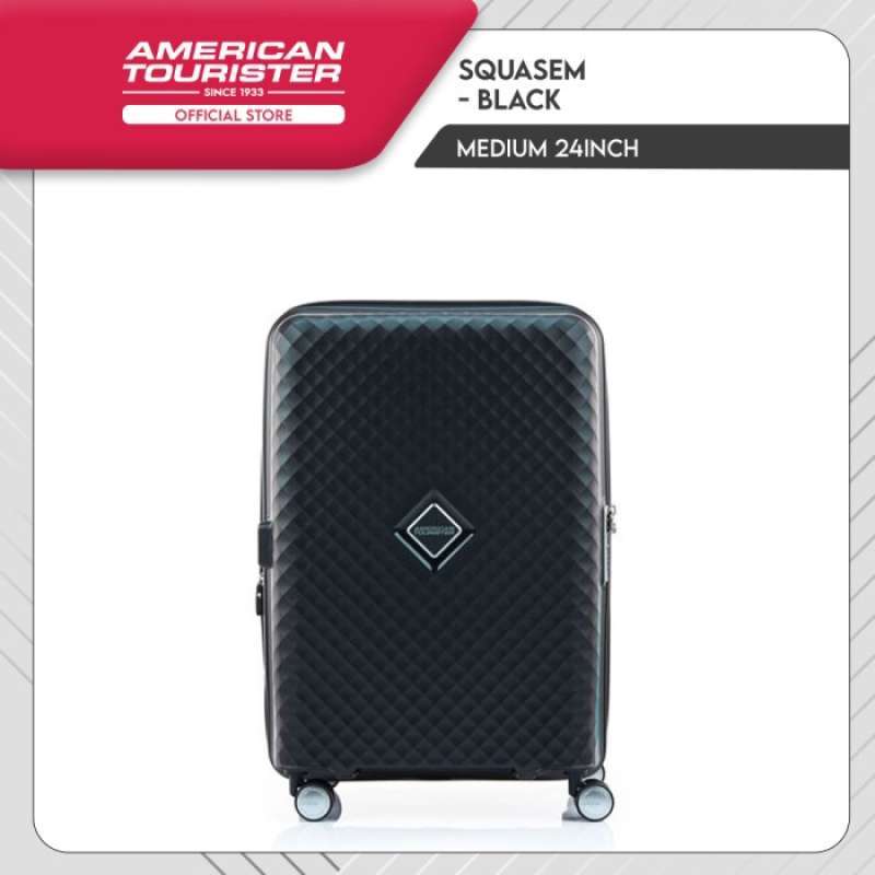 Promo American Tourister Koper Hardcase Squasem Medium 24 Inch - Black ...
