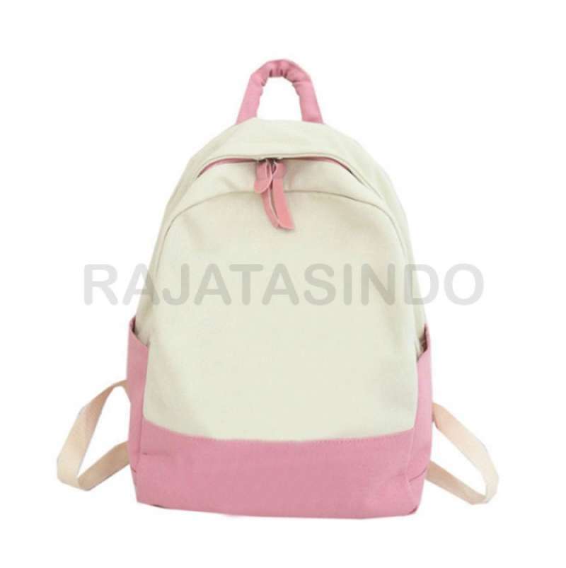 Promo Tas Ransel Sekolah Simple Polos Kombinasi Tas Anak Remaja SD/SMP ...