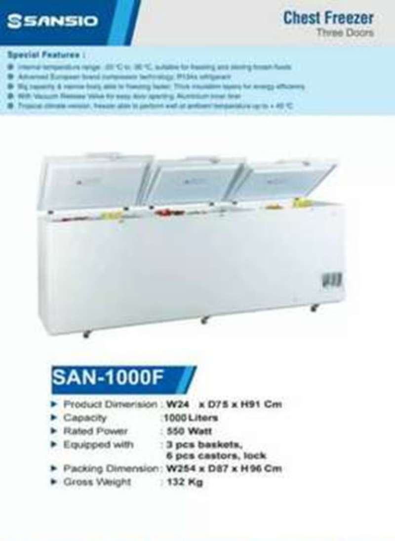 Jual Chest Freezer Sansio San 1000f Terbaik Di Seller Carthinks ...