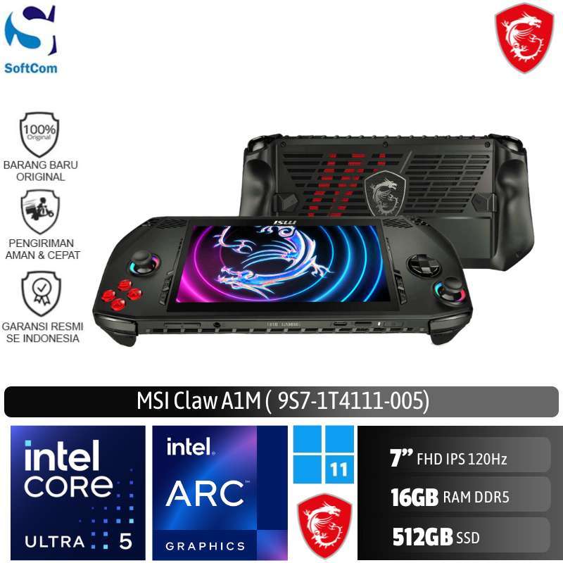 Promo Msi Claw A1m 005 Gaming Handheld [intel Core Ultra 5/16gb/512gb Ssd/7 Touch/win 11 Home ...