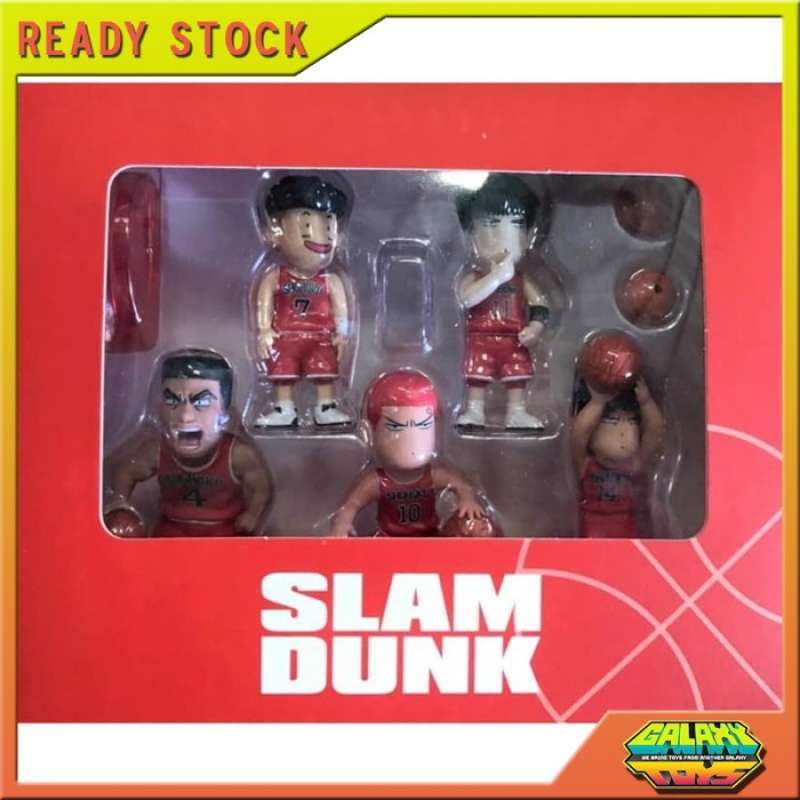 Promo Dasin Model Slam Dunk Anime Mini Figure Set - Chibi Shohoku Team ...