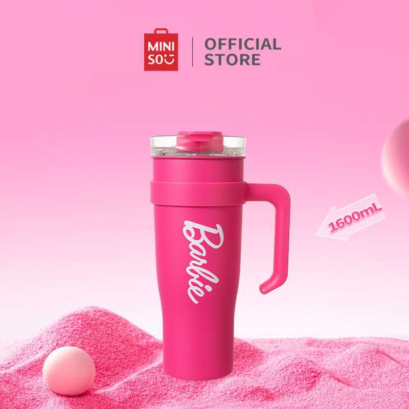 Jual Miniso X Barbie Tumbler With Straw 1600Ml Barbie Series Botol ...
