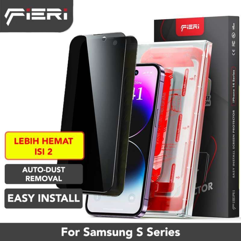 Jual Fieri 2x Anti Spy Tempered Glass Samsung S24 Ultra Plus Privacy di ...