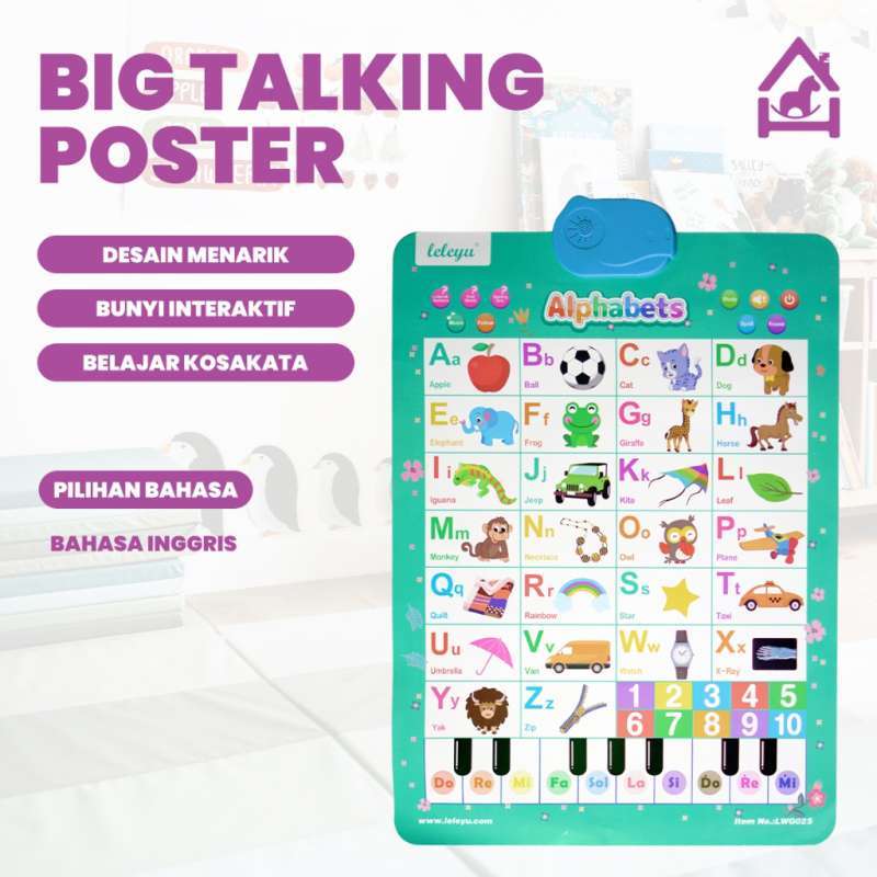 Jual Mainan Edukasi Poster Edukasi Suara Anak Belajar Bahasa Indonesia ...