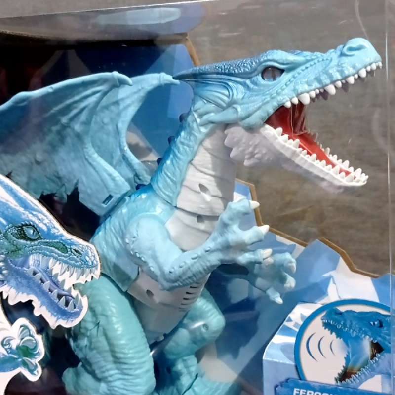 Promo Zuru Robo Alive Fire Breathing Dragon Ice Blasting Dragon Figure ...