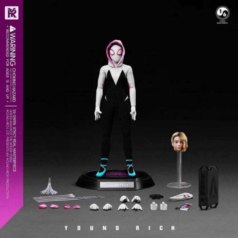Promo YOUNG RICH SPIDER GWEN SPIDER VERSE MAN 1/6 SCALE SPIDERMAN ...