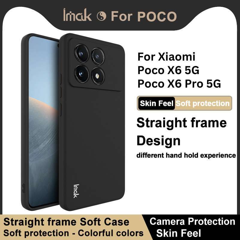 Jual Case Xiaomi Poco X6 X6 Pro 5G IMAK UC 4 Straight Frame Casing Black Poco X6 Pro Di