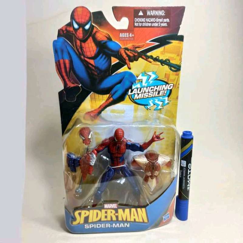 Jual mainan figure spider man spiderman launching missile by hasbro ...