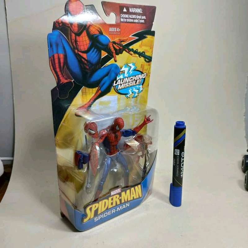 Jual mainan figure spider man spiderman launching missile by hasbro ...