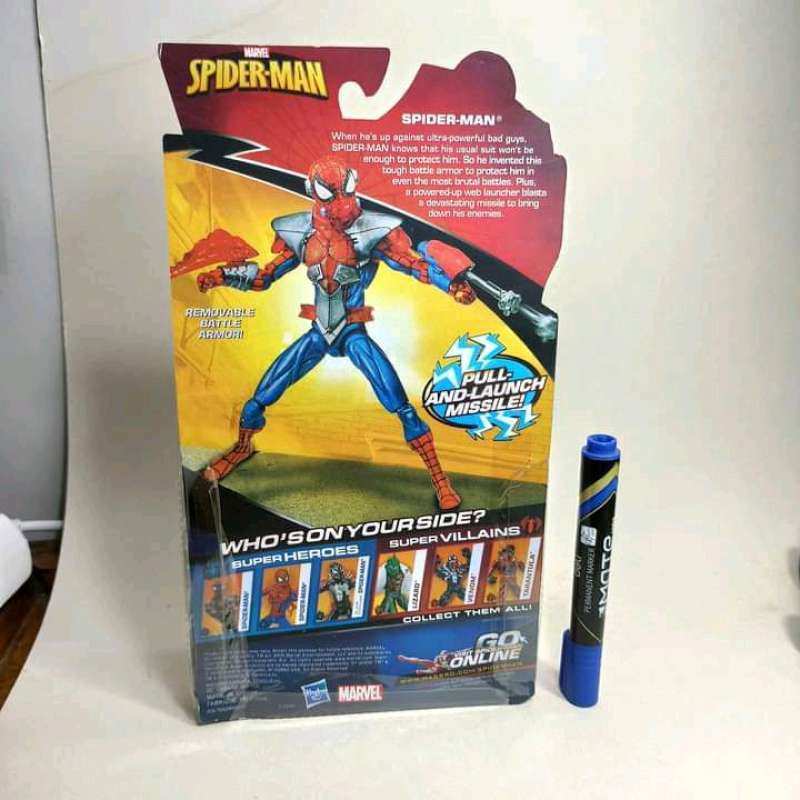 Jual mainan figure spider man spiderman launching missile by hasbro ...