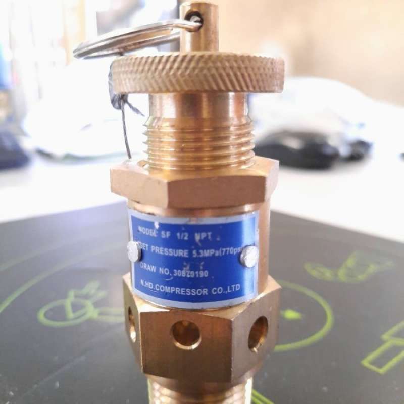 Promo SAFETY VALVE 30 BAR 40 BAR 50 BAR KOMPRESOR ANGIN / UDARA / SCREW ...