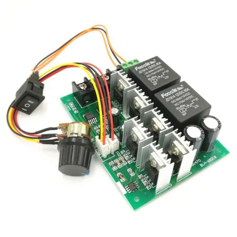 Promo DC MOTOR SPEED CONTROLLER + SWITCH 2000W 9-50V 12V 24V 40A PWM ...