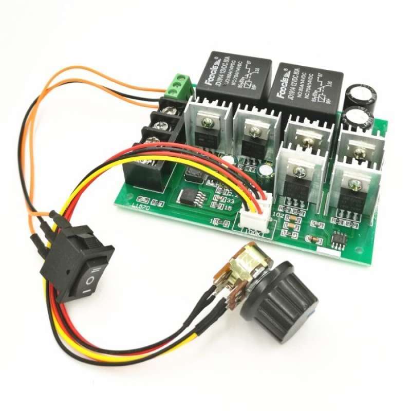 Promo DC MOTOR SPEED CONTROLLER + SWITCH 2000W 9-50V 12V 24V 40A PWM ...