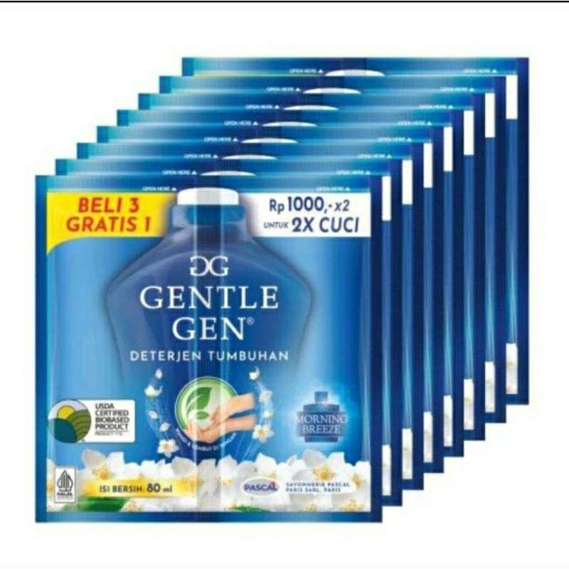Jual Gentle Gen Deterjen Tumbuhan Renceng [14 sachet] - Morning Breeze ...