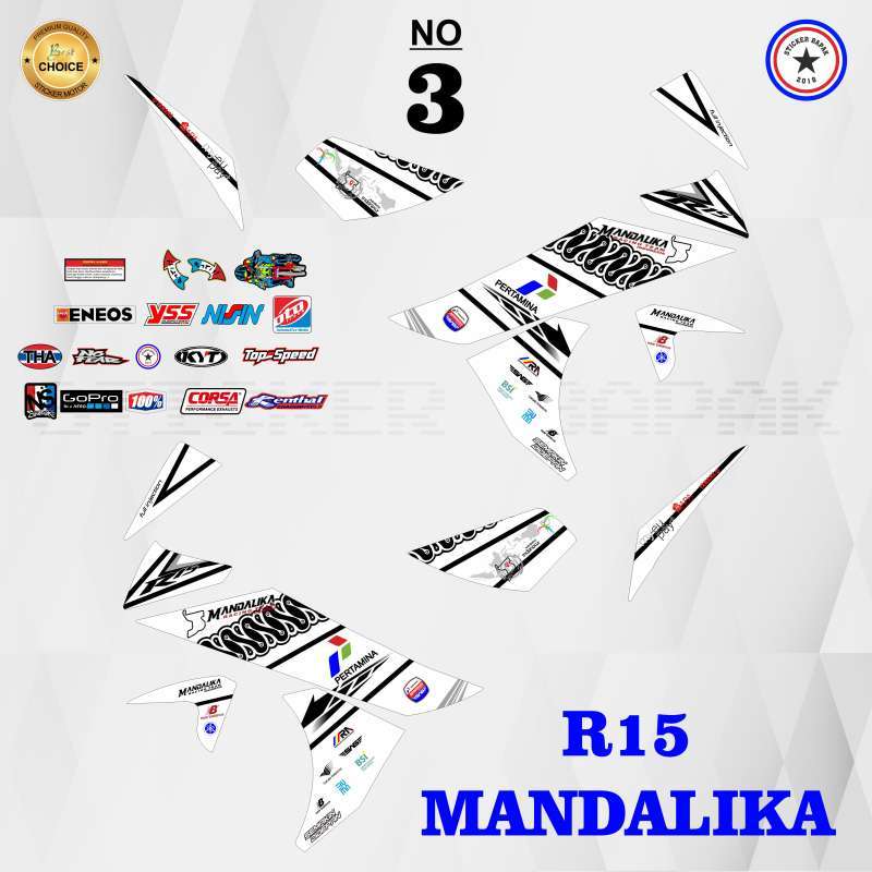 Jual Sticker Striping Yamaha R15 V1 Dan V2 Variasi Mandalika - No.3 ...