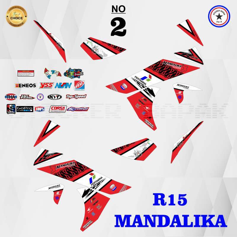 Jual Sticker Striping Yamaha R15 V1 Dan V2 Variasi Mandalika - No.2 ...