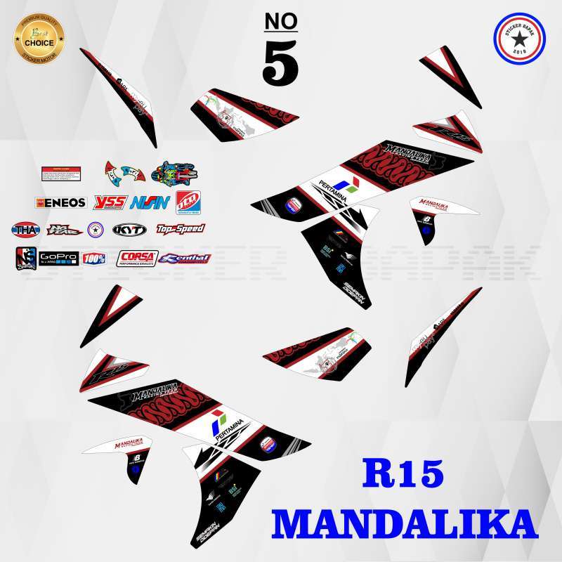 Jual Sticker Striping Yamaha R15 V1 Dan V2 Variasi Mandalika - Premium ...
