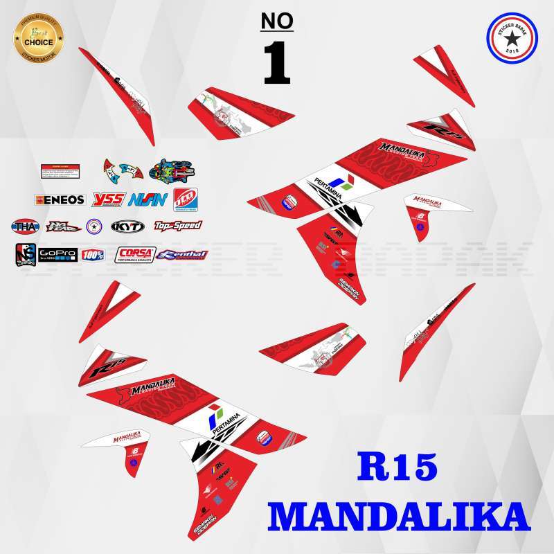 Jual Sticker Striping Yamaha R15 V1 Dan V2 Variasi Mandalika Di Seller ...