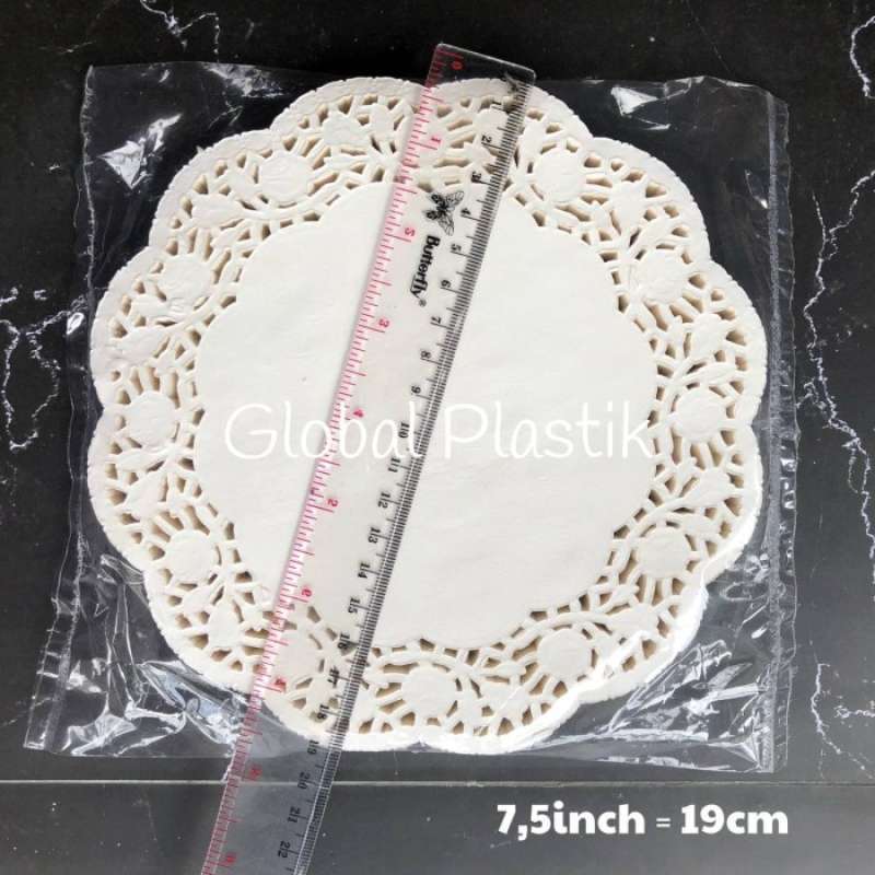 Promo 7,5 Kertas Renda Alas Tatakan Kue Bulat Putih Paper Doyleys ...