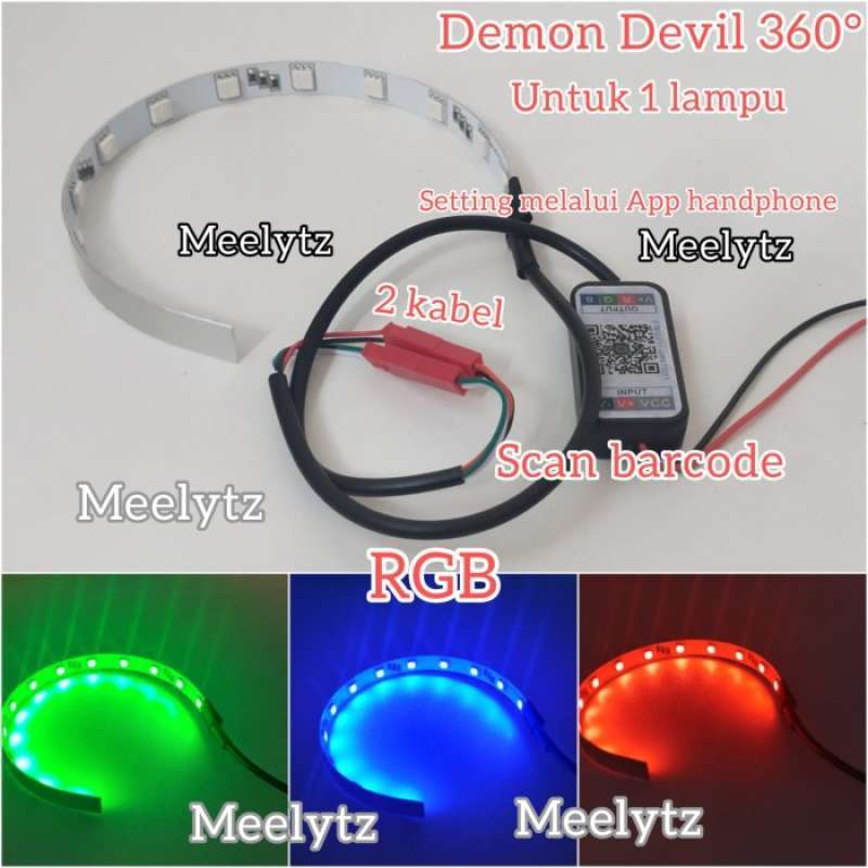 Promo Premium Demon Devil Eyes Matrix Rgb Original 360 Led Banyak Mode ...