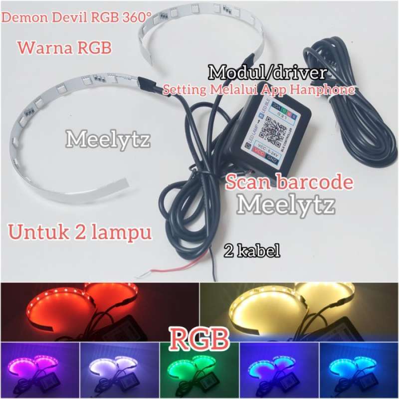 Promo Premium Demon Devil Eyes Matrix Rgb Original 360 Led Banyak Mode ...