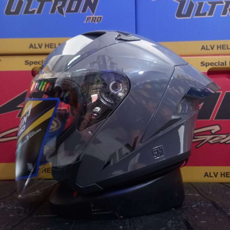 Promo Helm Alv Ultron Pro Single Visor Stone Grey - Stone Grey, M Diskon 23% Di Seller Sinar ...