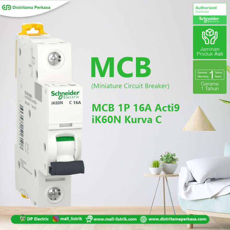 Promo SCHNEIDER MCB ACTI9 IK60N 1P 10A 6KA KURVA C - A9K27116 - TOKOSEPULUH10 Diskon 50% di ...